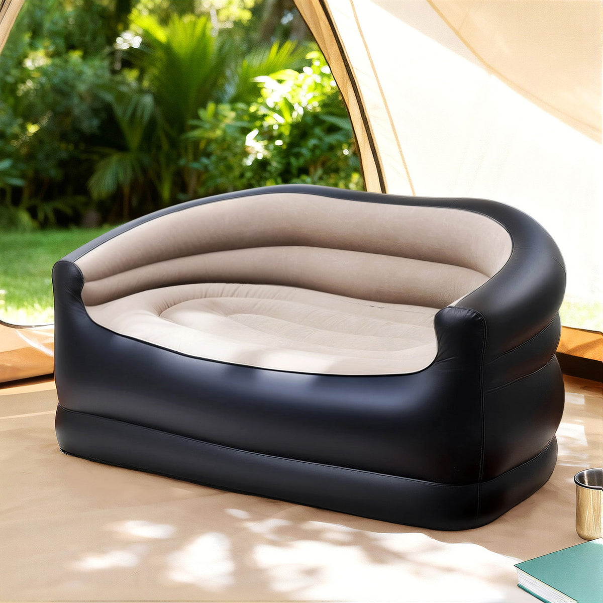 Gardeon Outdoor Air Sofa Inflatable Couch Two-Seater Lounge Chair with