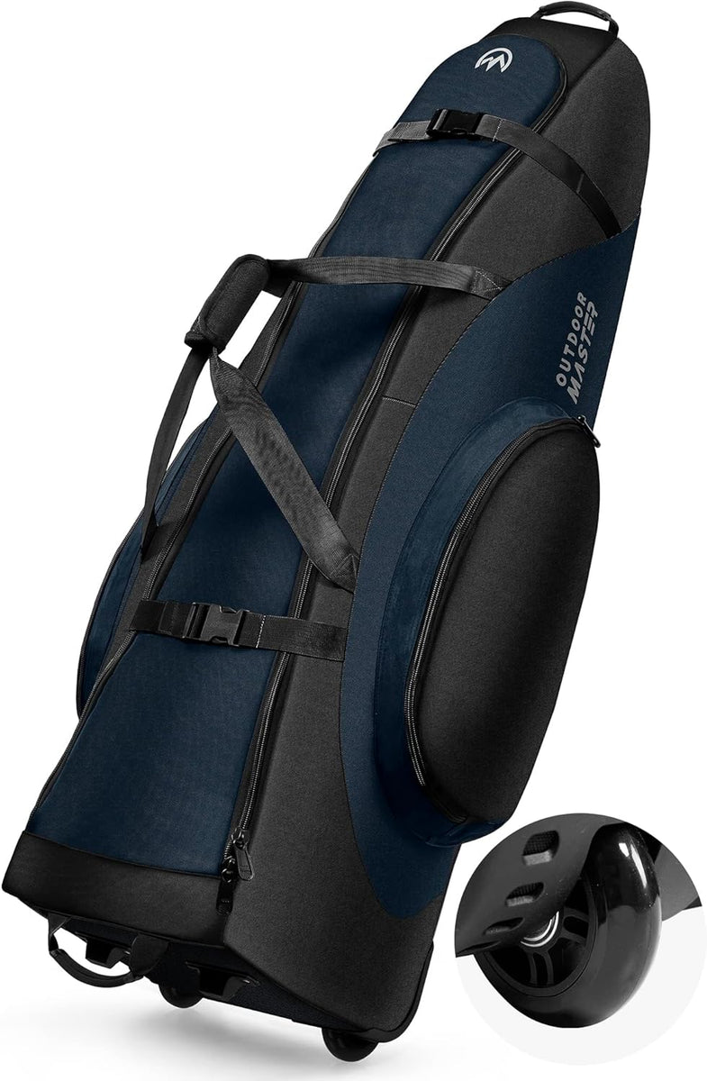 OutdoorMaster Padded Golf Club Travel Bag with Wheels, 900D Heavy Duty