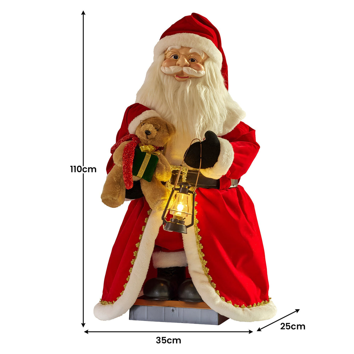 Christabelle 1.1m Musical Led Animated Christmas Santa Claus Lantern D